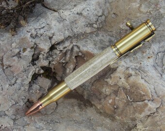 Bolt Action Bullet Pen - Deer Antler