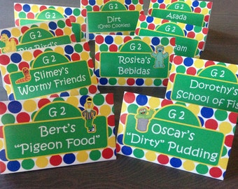 Sesame Street Food Labels