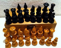Popular items for antique chess set on Etsy