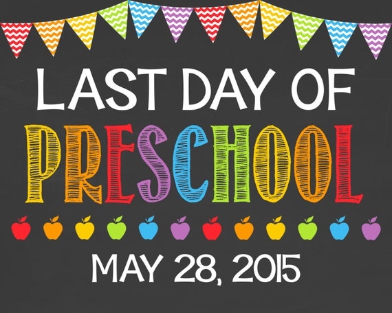 Items similar to Last Day of School Chalkboard Poster Printable // Pre ...