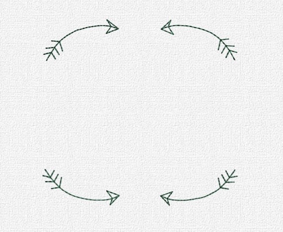 Square Arrow Border Redwork Machine Embroidery Download Modern