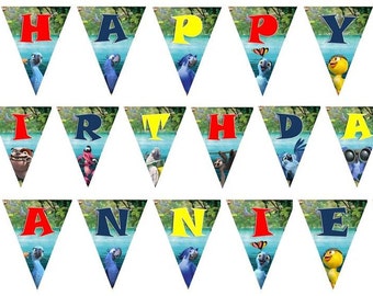 Rio 2 Happy Birthday Banner- PERSONALIZED