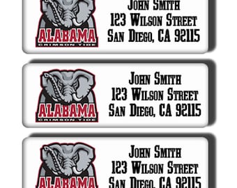 University of Alabama Crimson Tide Football Return Address Labels ...