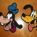 Disney's Goofy & Pluto Refrigerator Magnets Needle Point