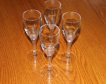 RESERVED - Set of Four CRYSTAL stemware/barware glasses