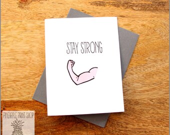 Stay Strong Card, Gift for Family and Friends, Get Well, Encouragement ...