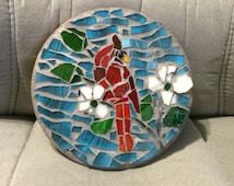 Popular items for cardinal mosaic on Etsy