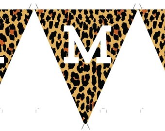 Leopard print banner | Etsy