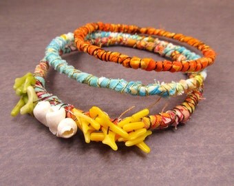 Popular items for fabric bangle on Etsy