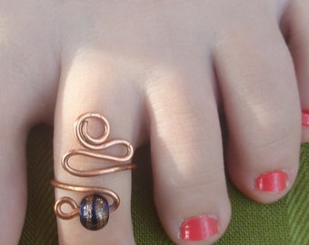 Popular items for copper toe rings on Etsy