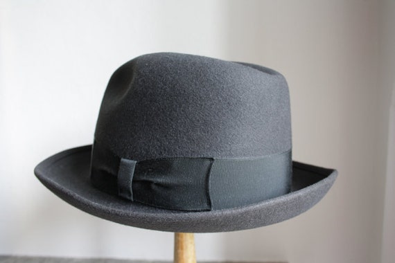 FEDORA Hat // Vintage hand-crafted Italian hat // Greenish
