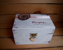Popular items for rustic recipe box on Etsy