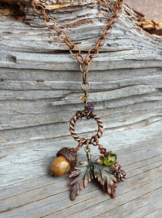 Fall Charm Necklace by EsKayDesignsSK on Etsy