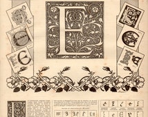 Popular items for illuminated alphabet on Etsy