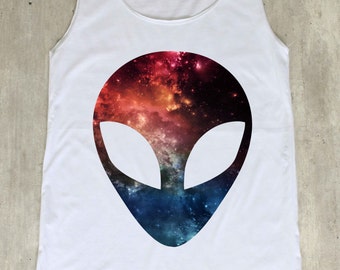 Alien Shirt Galaxy Shirts Top Tank Top Tee Tunic Singlet - Size S M L