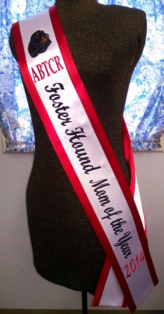 Items similar to Pageant Sash Organization Banner Monogrammed with ...