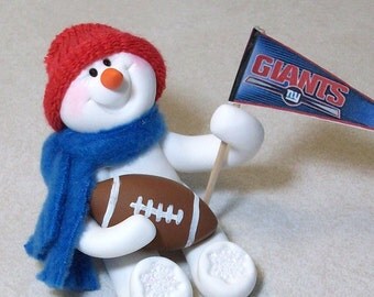 Cleveland Browns football snowman ornament by Peggers on Etsy