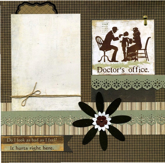 Doctor's Office 12x12 Premade Scrapbook Page