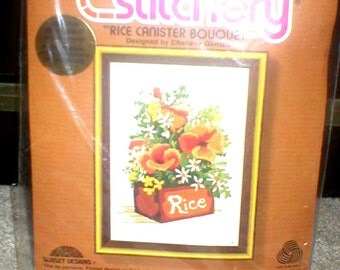 Erica Wilson Crewel Embroidery Kit Wheat by MysticalCraftDesigns
