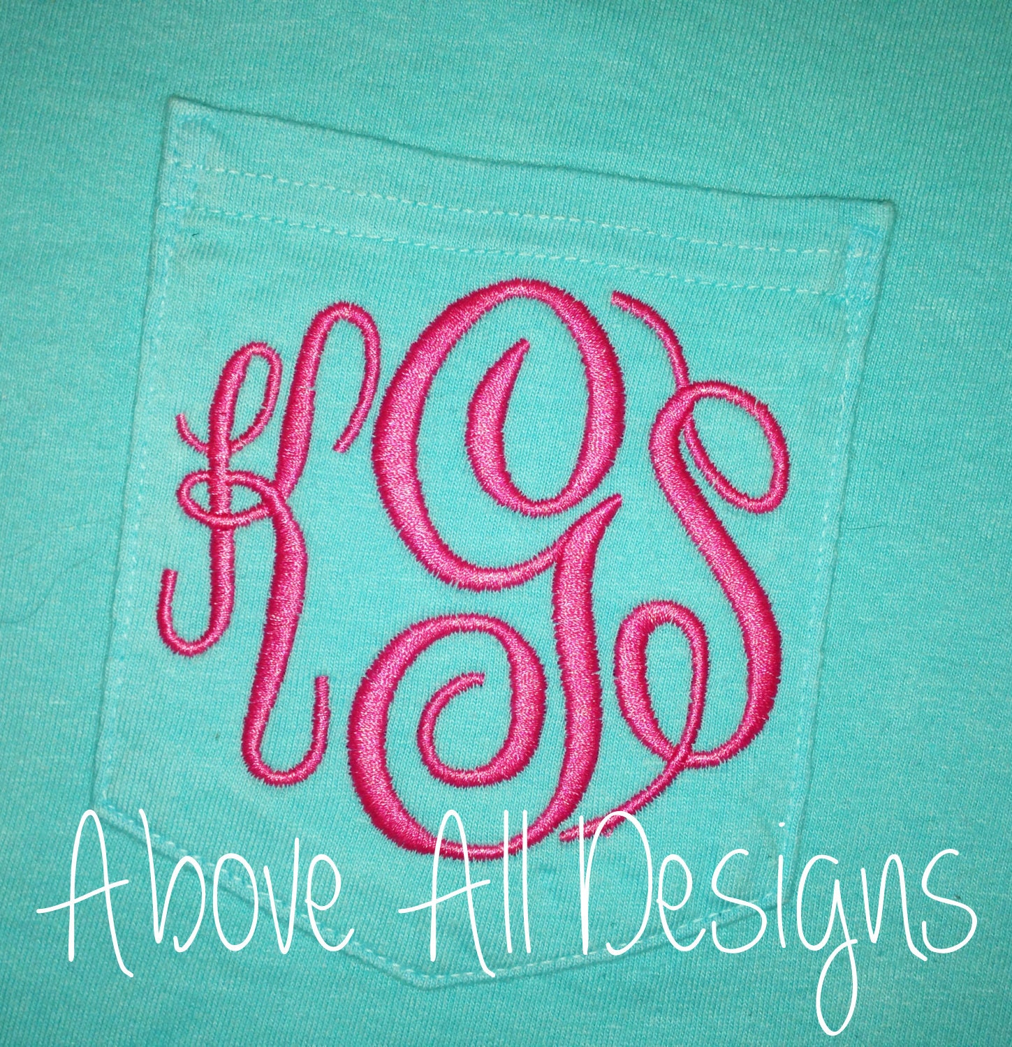 MONOGRAMMED Pocket Tee Personalized Bridesmaid Gift