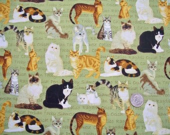 Popular items for cat fabric on Etsy