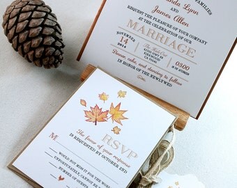 Leaf invitation | Etsy