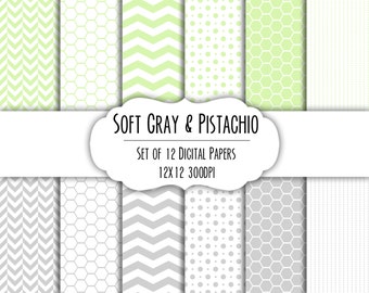 Baby Boy Digital Scrapbook Paper 12x12 Pack Set by AScrapOfTime
