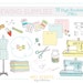 SEWING Supplies CLIP ART set for personal and commercial use
