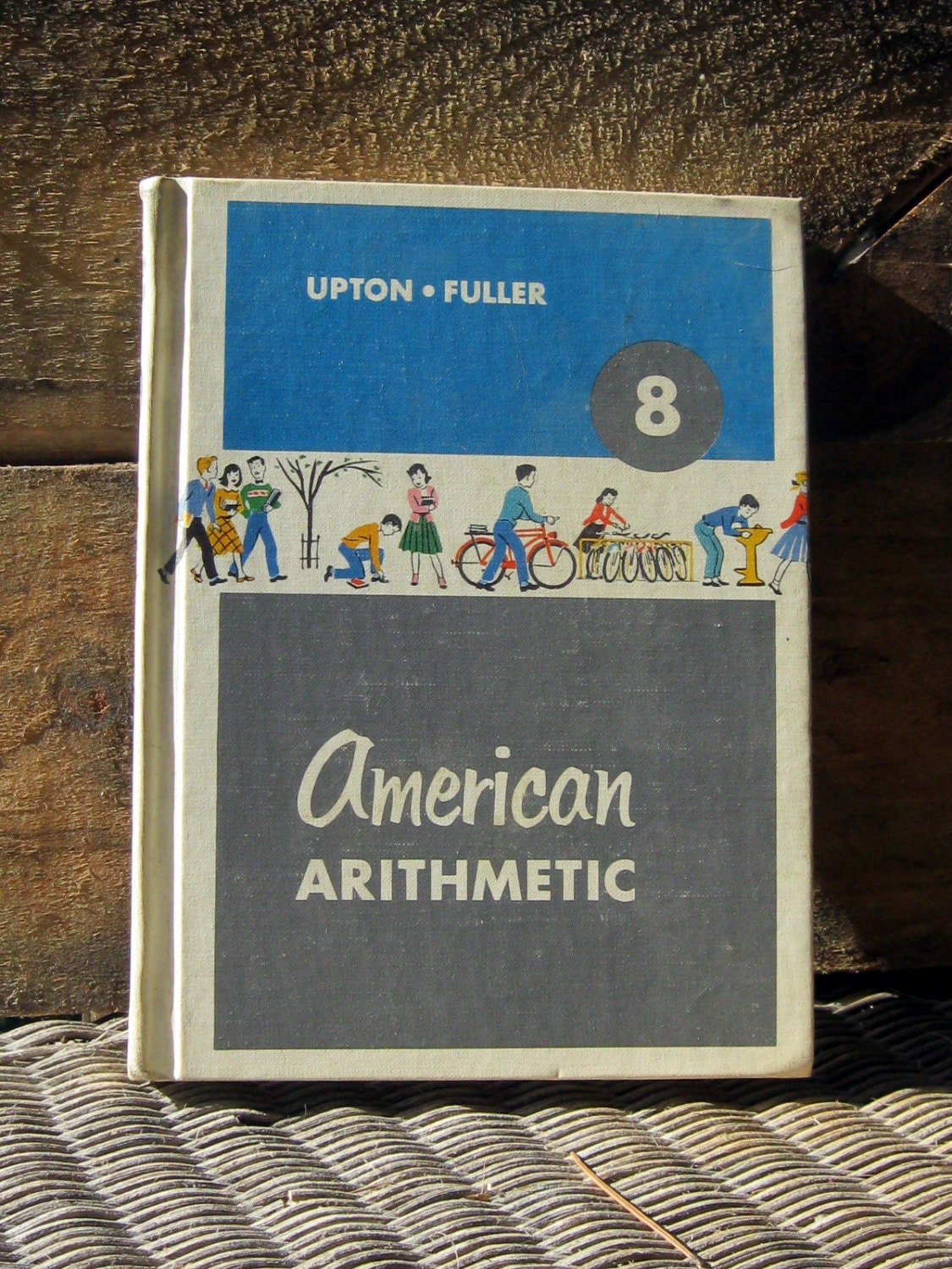 vintage TEXTBOOK MATH cir 1960 American Arithmetic 8th grade