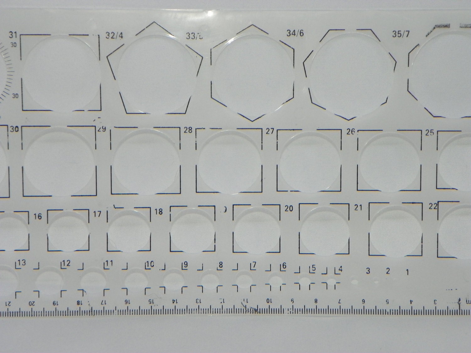 Circle Template1 mm. to 36 mm.