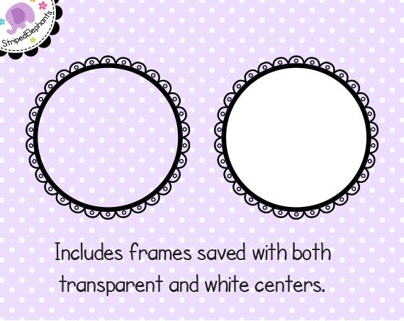 40% OFF SALE Cutout Scalloped Circle Digital Frames 3