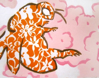 Potato Bugs Linocut/Relief Print by megghouts on Etsy