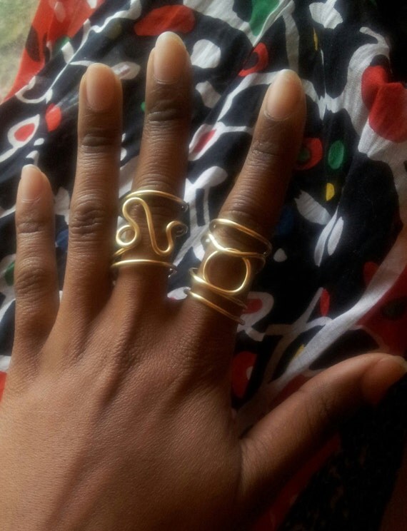 Zodiac Symbol Adjustable Brass Rings