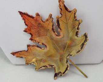 Popular items for autumn leaf brooch on Etsy