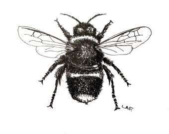 Bijen tekening | Etsy