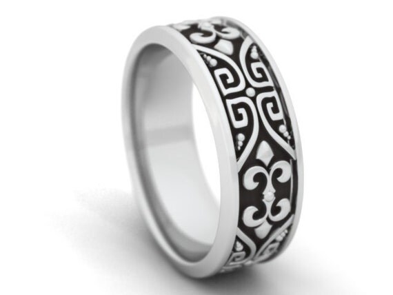 Greek style ring in sterling silver