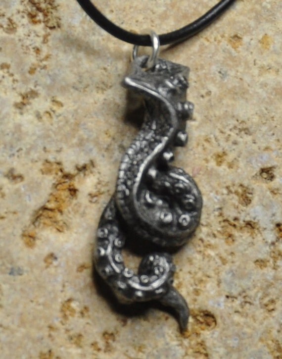 Kraken Tentacle Pendant by Dellamorteco on Etsy