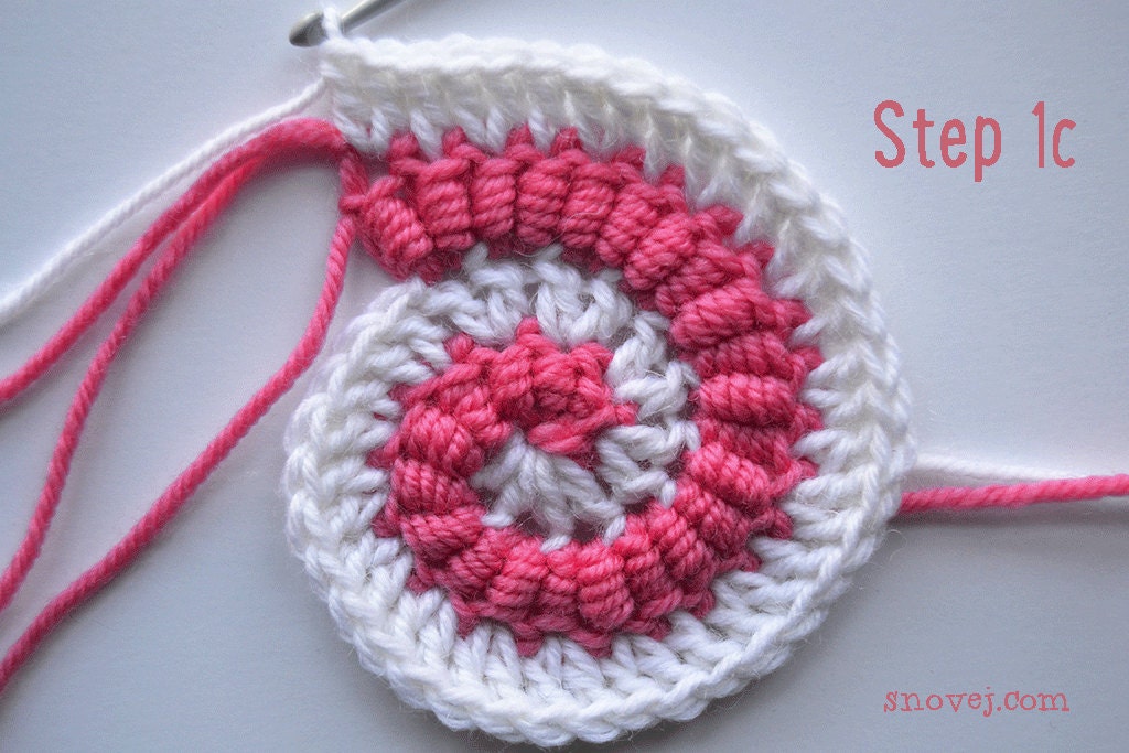 PATTERN Freeform Crochet Heart Stitch Sampler Applique