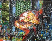 Unique mushroom painting related items | Etsy