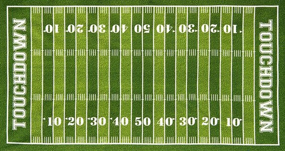 Touchdown End Zone Football Field Panel From Robert Kaufman