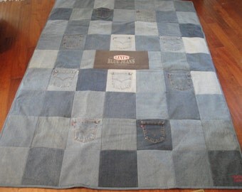 Popular items for jean quilt on Etsy