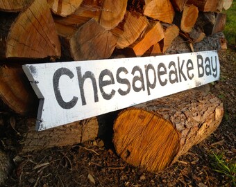 Chesapeake Bay weathered sign