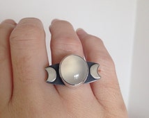 Popular items for moon phase ring on Etsy