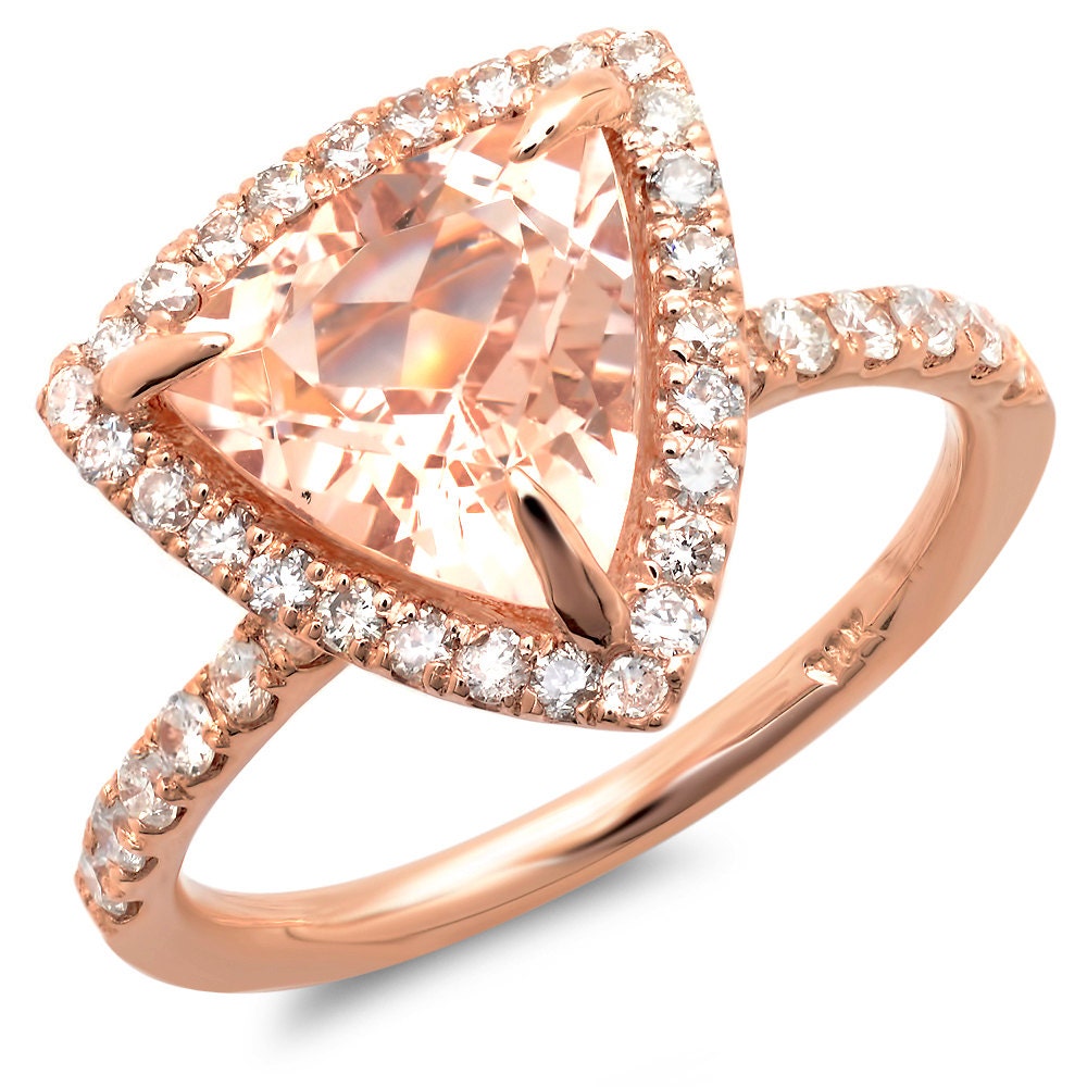 Rose Gold Ring with Morganite Stone