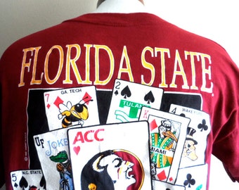 Go FSU Seminoles vintage 90s Florida State University 1992 NCAA college ...