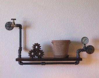 Industrial Pipe Shelves Repurposing Ordinary by vintagepipedreams