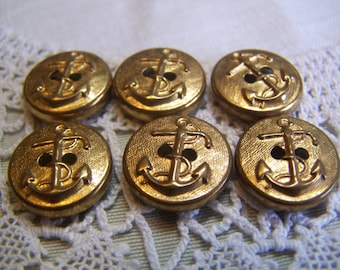 Popular items for brass anchor buttons on Etsy