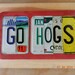 Go Hogs License Plate Sign Arkansas Razorback Made to Order