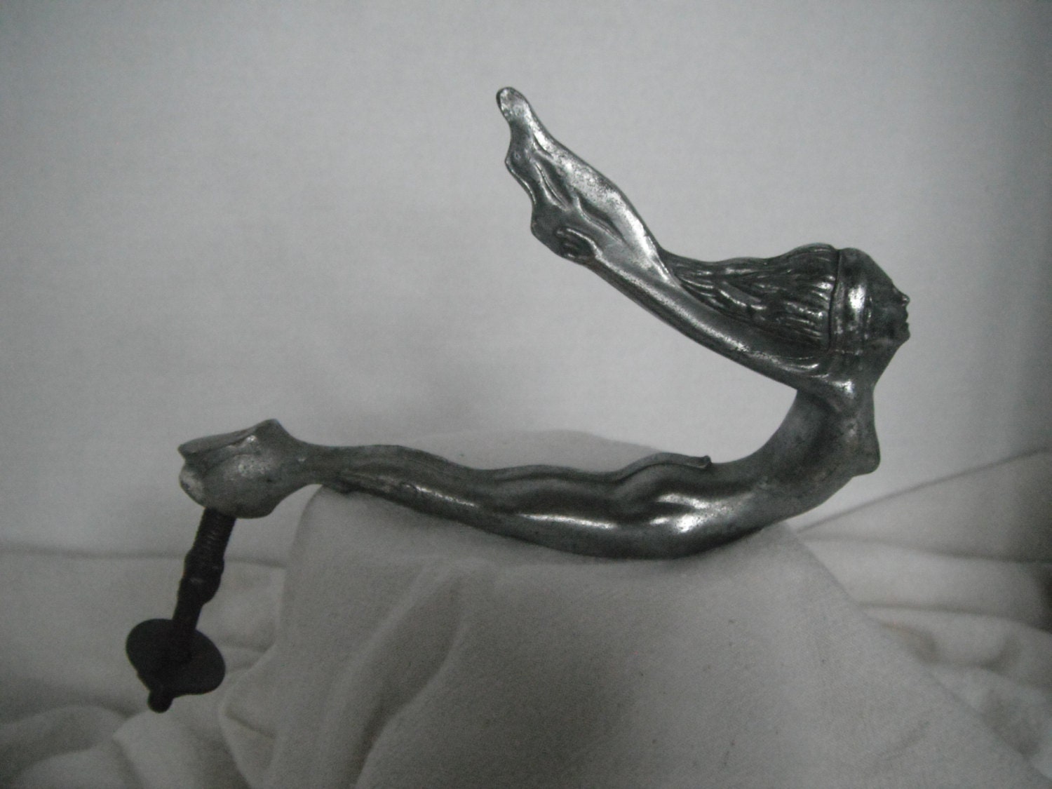 Vintage flying lady chrome hood ornament