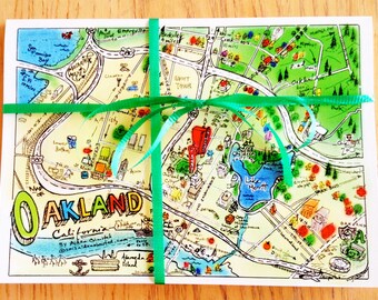 Oakland map | Etsy